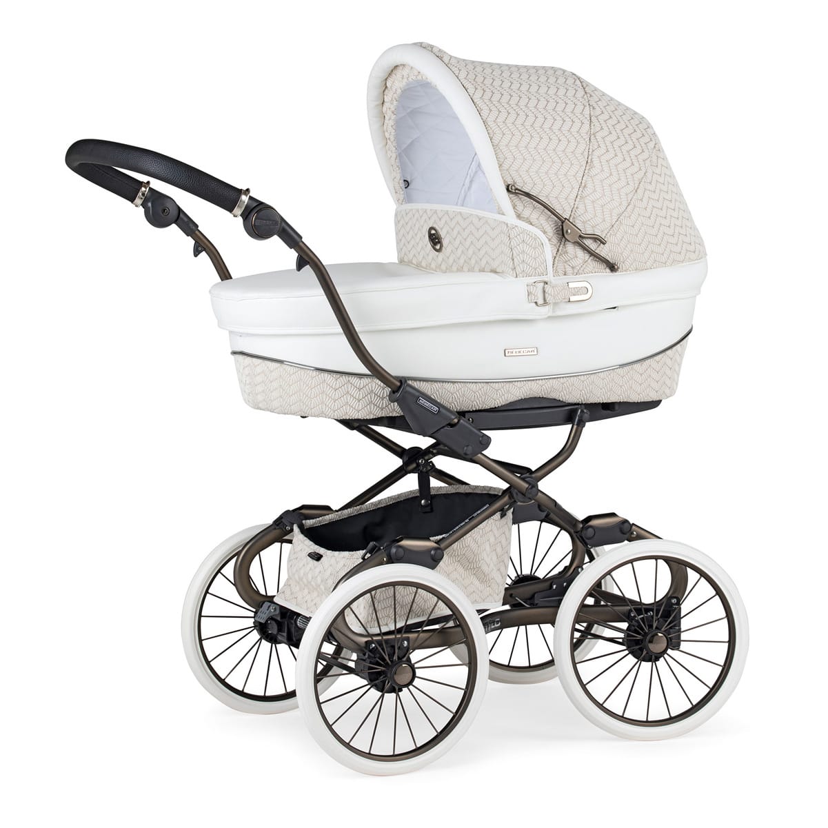 Bebecar Stylo Class+ Combination with Raincover - Woven White - Babyland